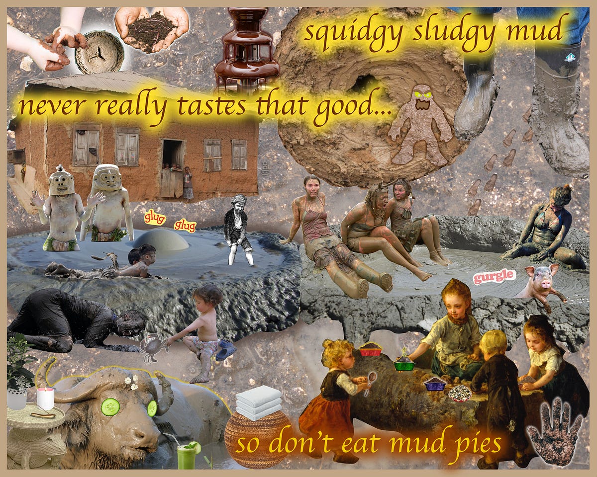 Haiku collage — Mud - Paul Douglas Lovell - Medium