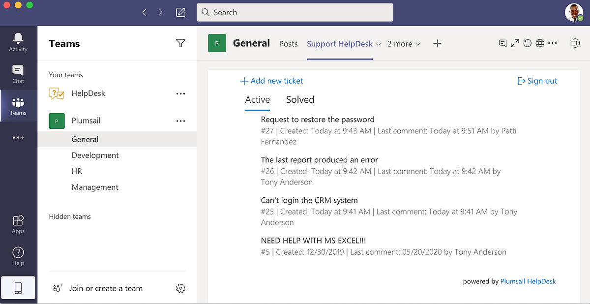 How to use the HelpDesk for Microsoft 365 with Teams | Plumsail