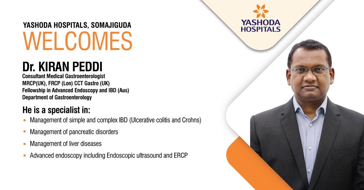 Consultant Gastroenterologist in Hyderabad | Dr. Kiran Peddi | by ...