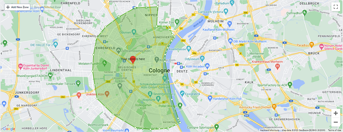 Free delivery zone in Cologne - BraveBrew.Beer