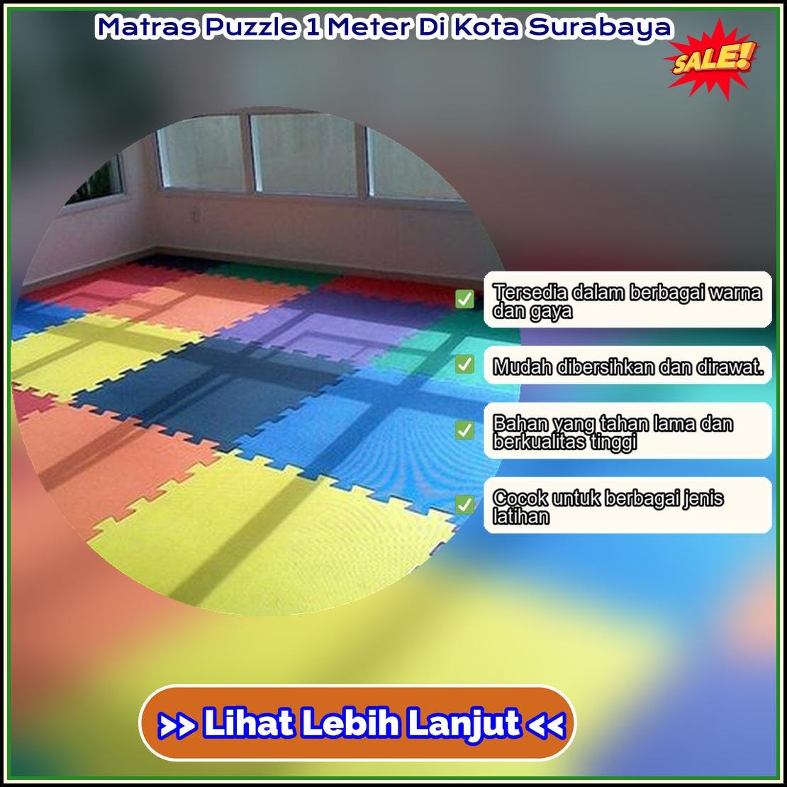Matras Puzzle 1 Meter Di Kota Surabaya - Eva Mat Tebal - Medium
