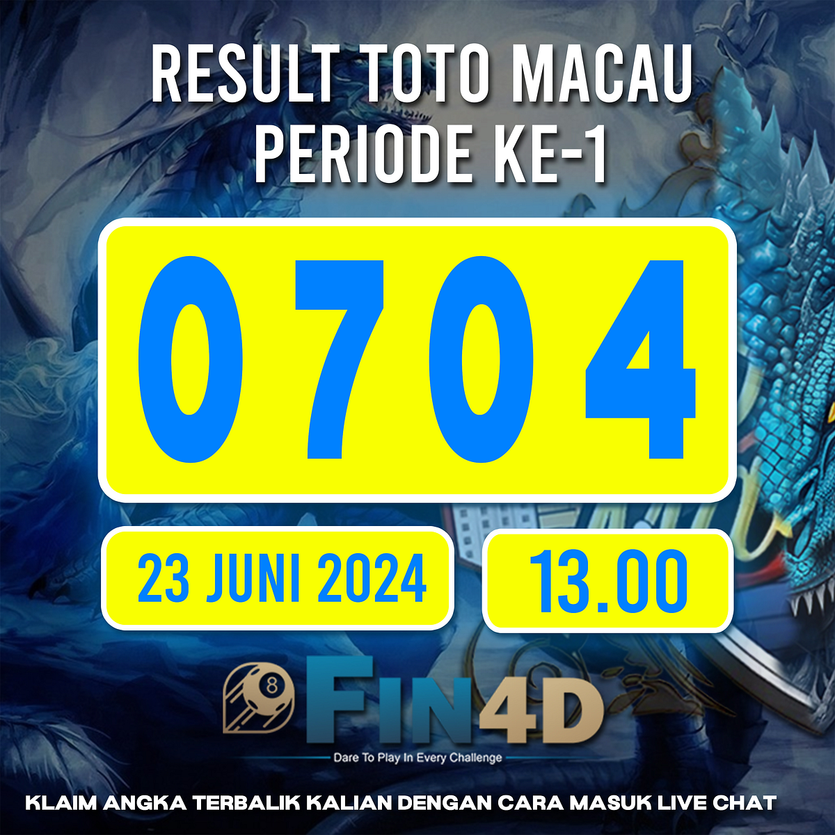 TOTO MACAU 4D PERIODE 1 TANGGAL : 23 JUNI 2024 - FIN4D - Medium