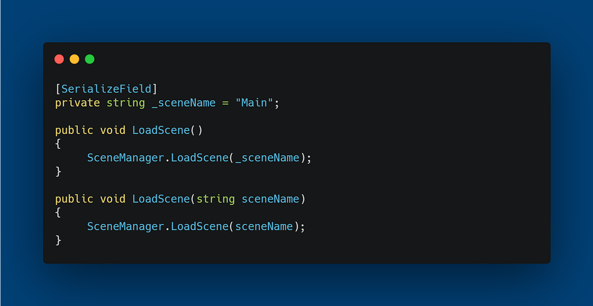 Changing Scenes with Unity’s SceneManager | by Marcus Ansley | Medium
