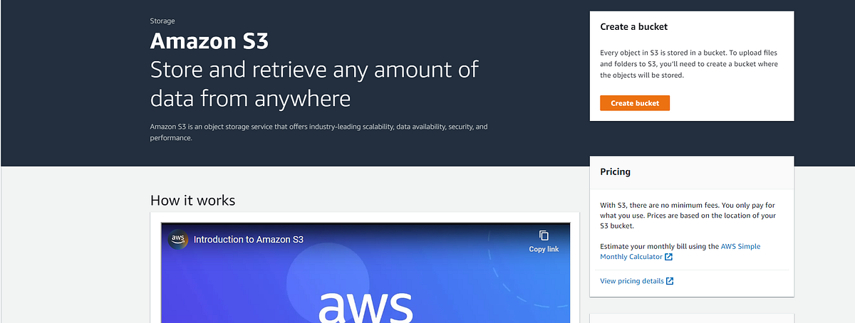 AWS S3 Static Website Hosting. 1. Creating an S3 bucket | by Micheal Wandyaka | Medium