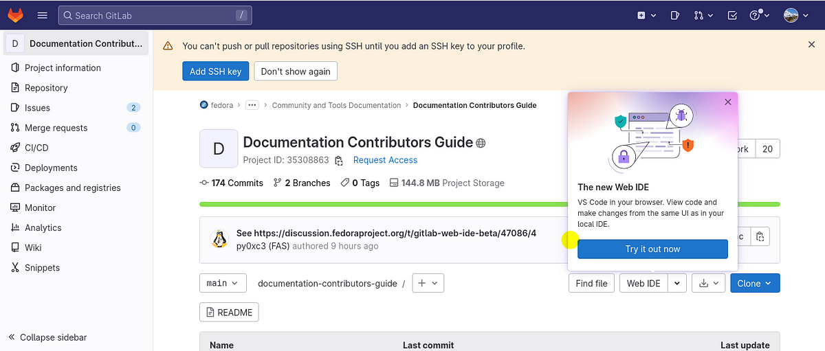 Gitlab Web Ide For Technical Writing By Behind A Tinkerer Medium