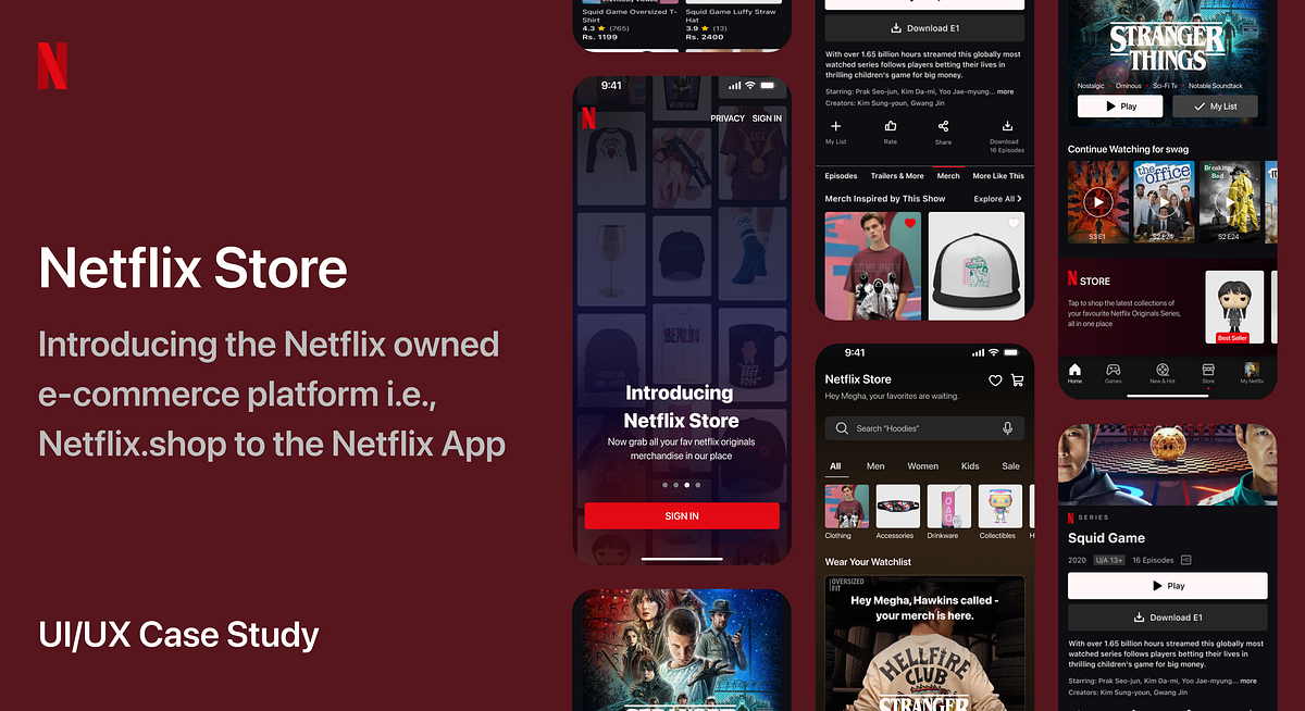 Introducing netflix store to the netflix app- UI/UX case study | by ...