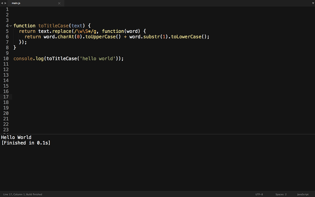 Executing JavaScript in Sublime Text | by Bob Holben | Medium