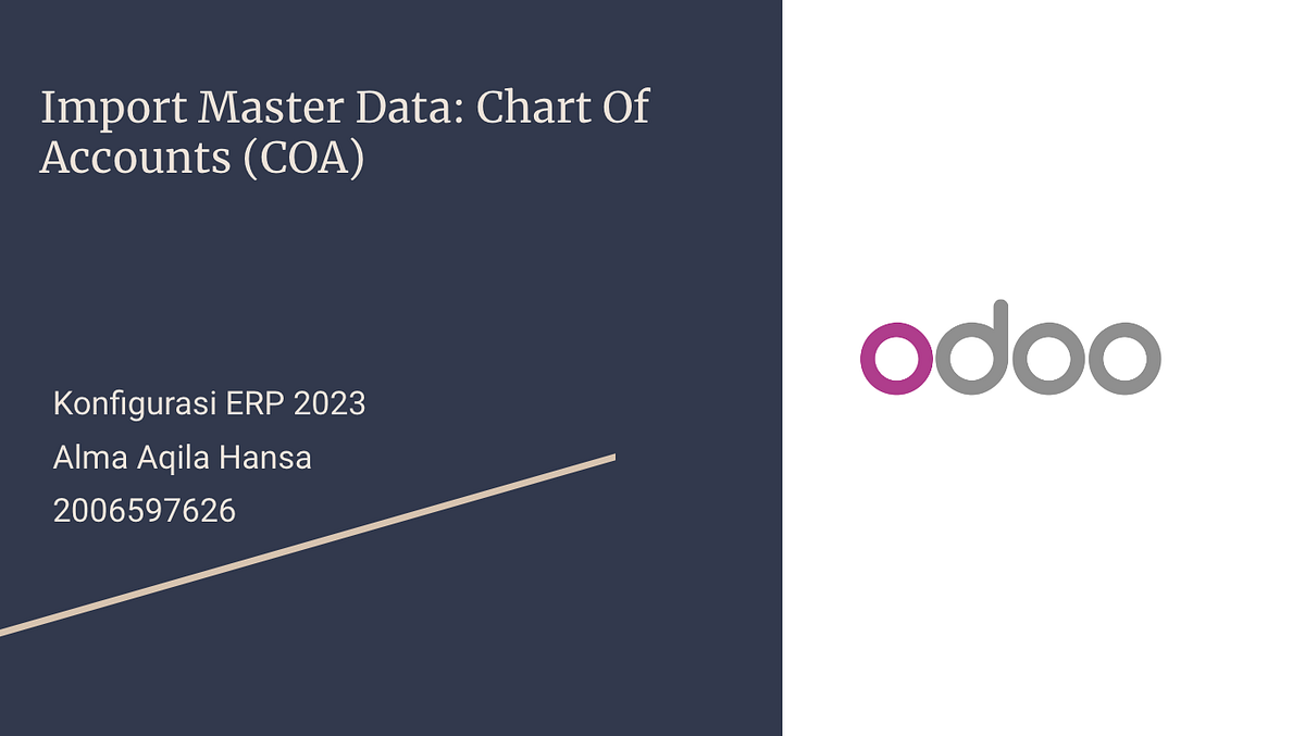 [Odoo 16] Import Master Data: Chart Of Accounts (COA) | by Alma Aqila | Medium