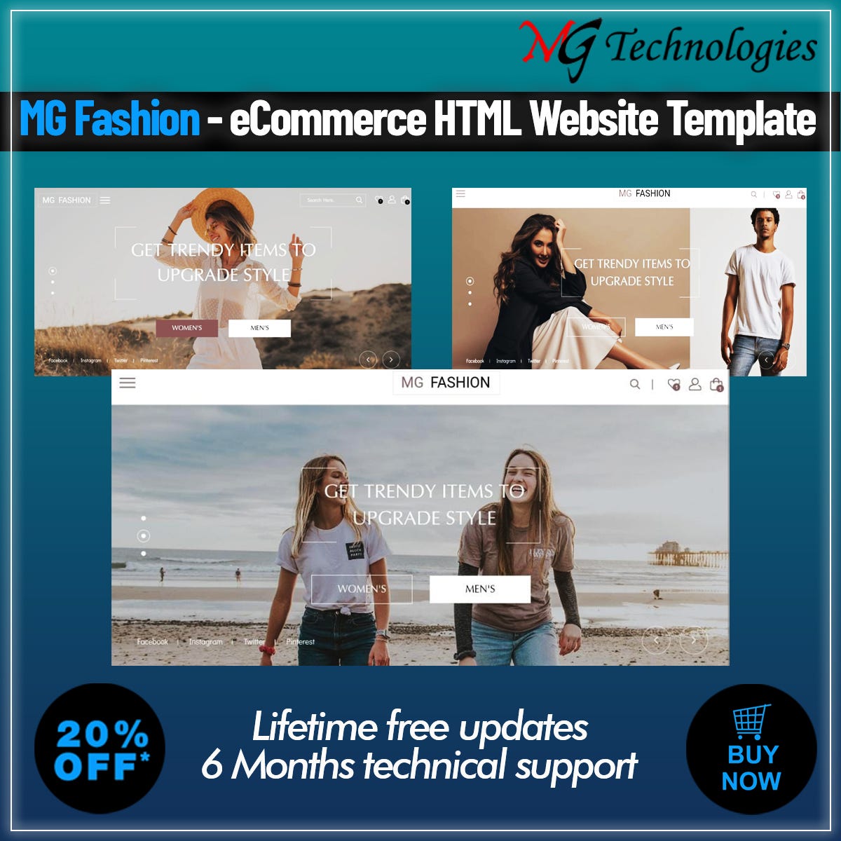 Premium eCommerce HTML Templates | Website Templates | MG Technologies ...