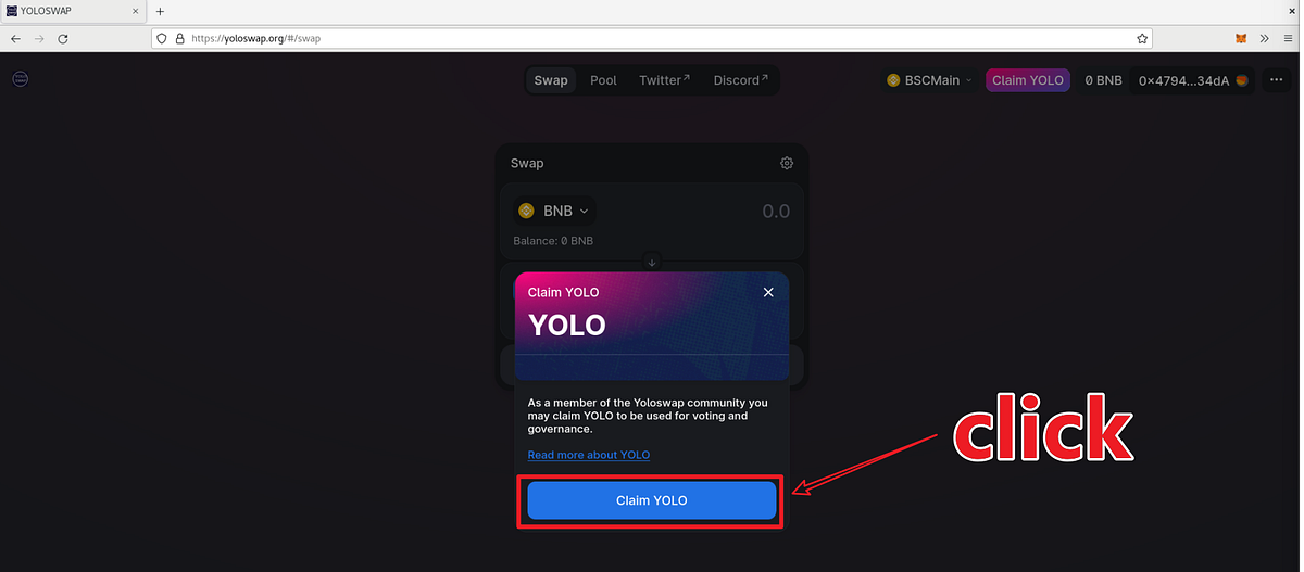 How to claim YOLO token on yoloswap.org - YOLOSWAP - Medium