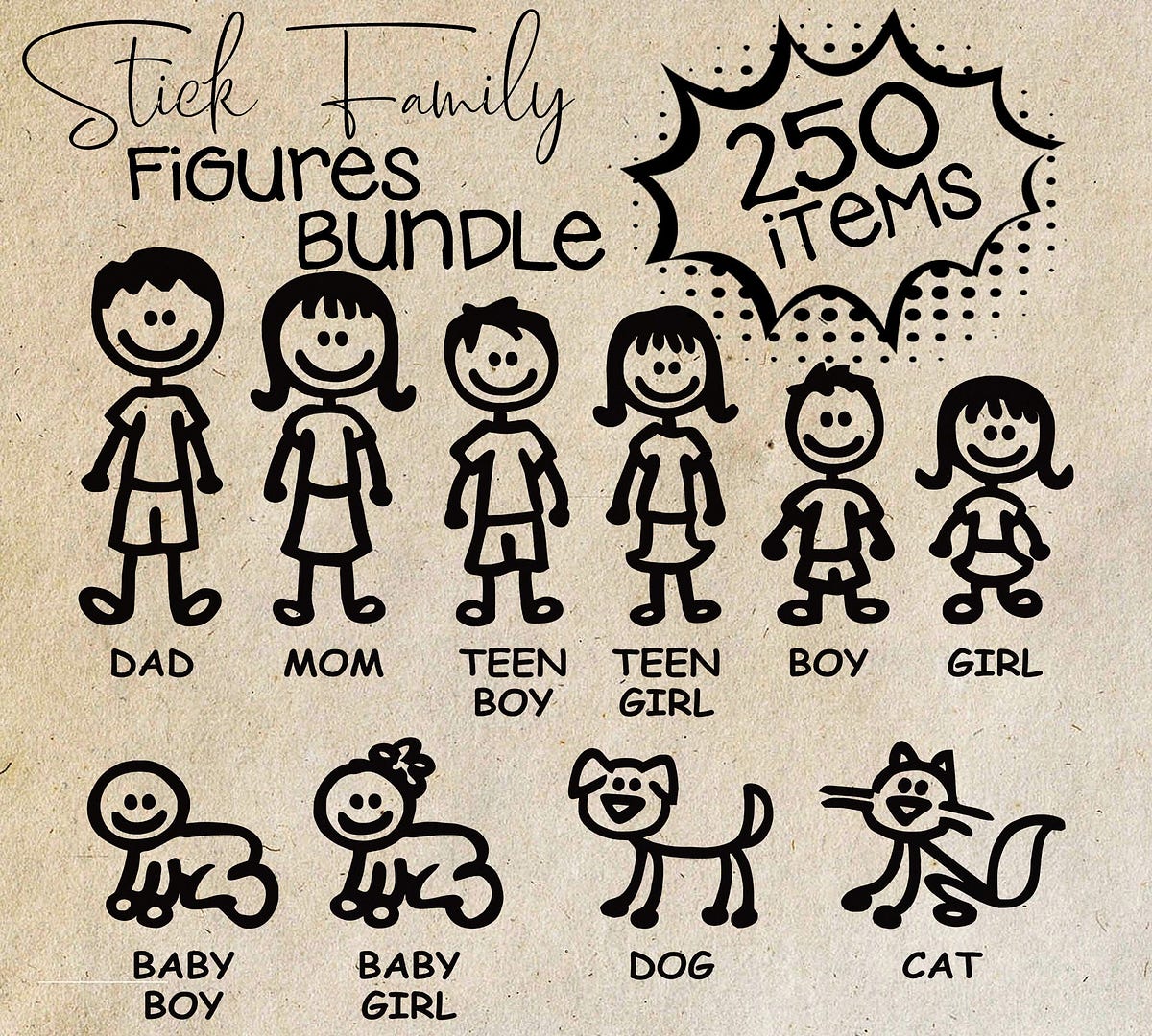 Stick Family Figures Bundle | by Matthew Davis | May, 2024 | Medium