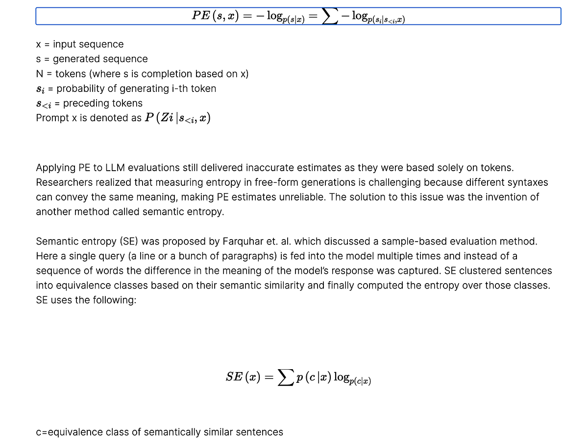 Evaluating LLM using semantic entropy | by Thoughtworks | Medium