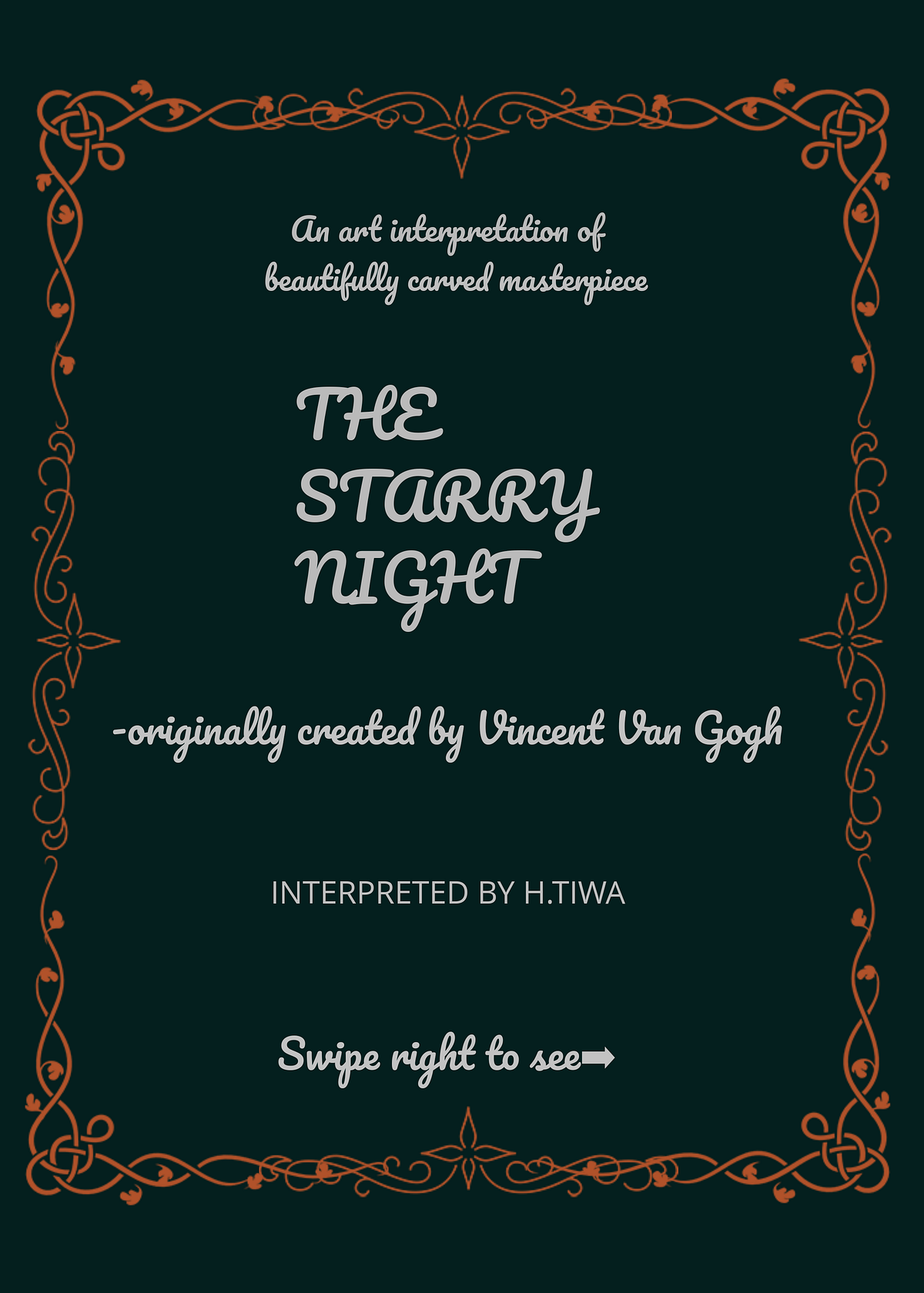The Starry Night — by Vincent Van Gogh | by Htiwa | Medium
