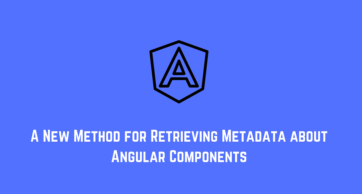 A New Method for Retrieving Metadata about Angular Components - Netanel ...