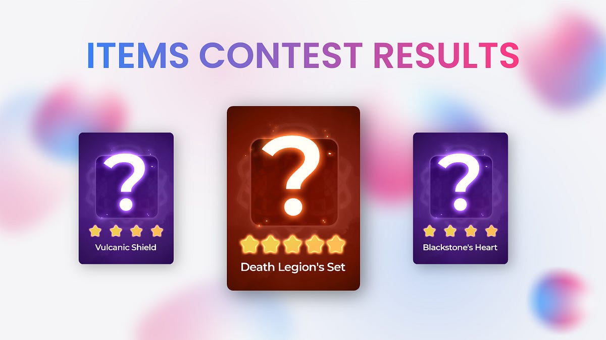 Create-an-item contest results. Greetings, our dear community members ...