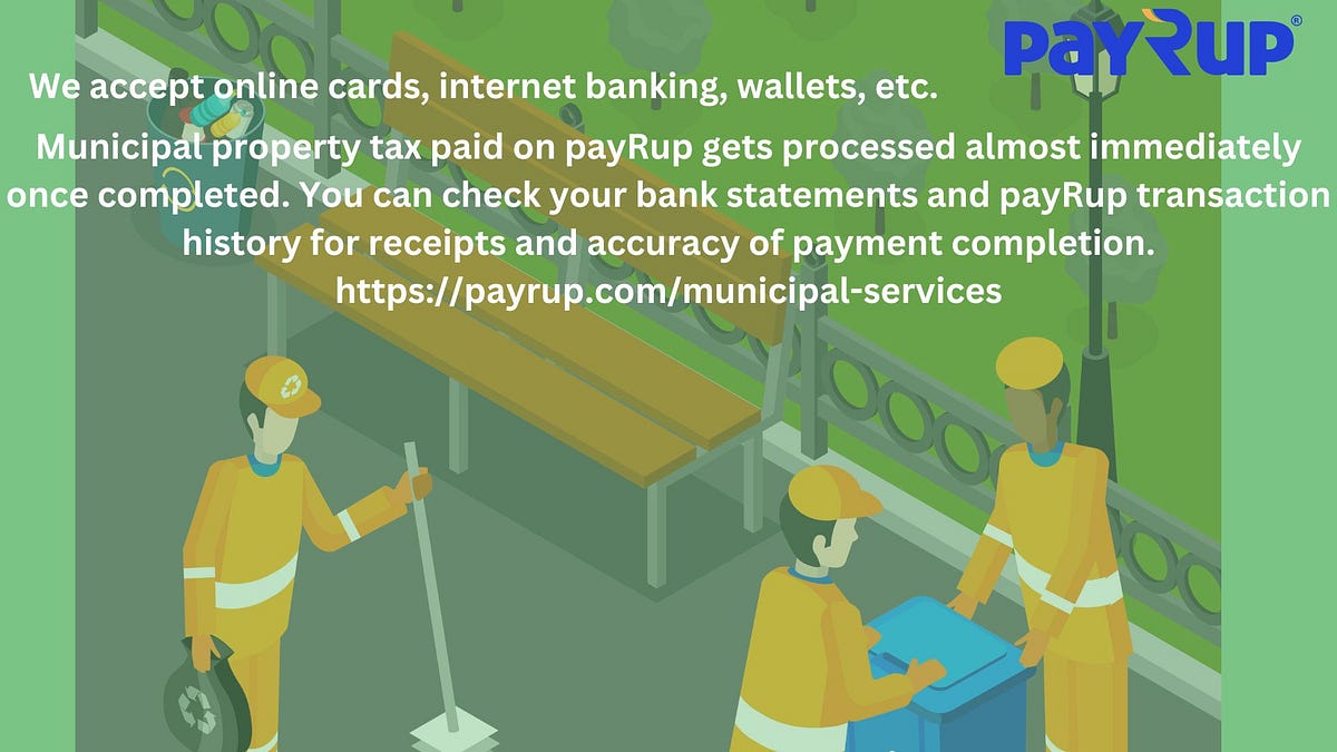 We accept online cards, internet banking, wallets, etc. Municipal ...