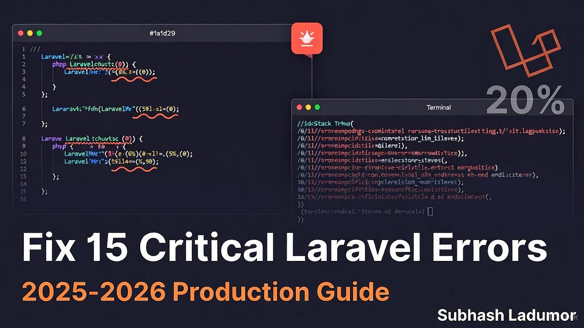 Fix the 15 Most Critical Laravel Errors in 2025–2026 (and Why They ...