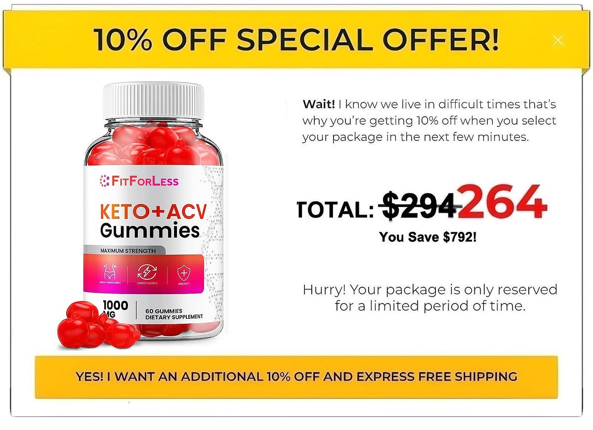 Fit For Less Keto Gummies (100% Natural Ingredients) Helps with Calorie ...
