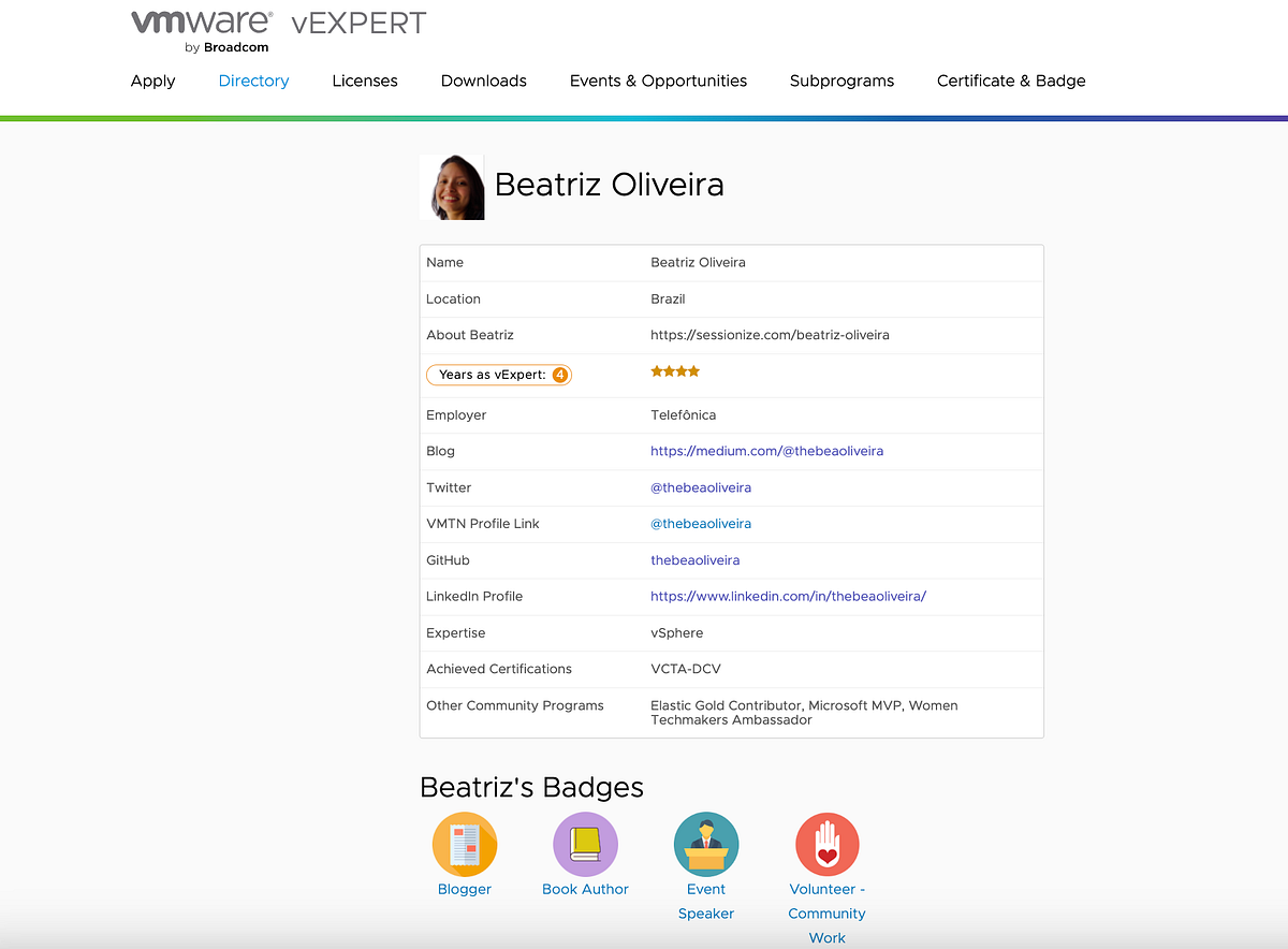 Como me tornei VMware vExpert. O VMware vExpert é um programa… | by Beatriz Oliveira ...