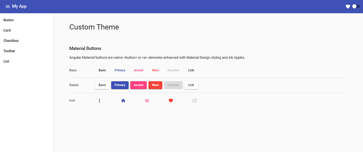 How to create a custom theme and toggle between dark and light mode in Angular Material? | by ...