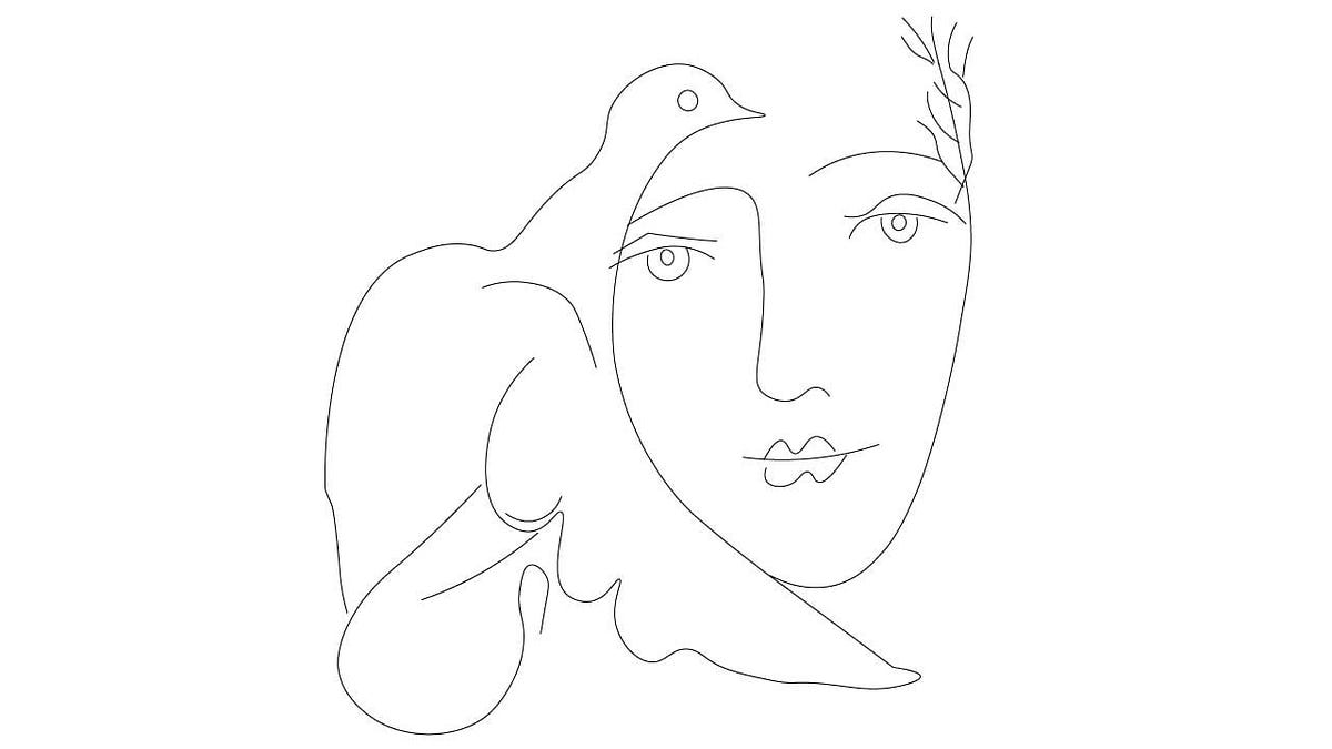 How to draw Dove with Face Easily Step by step Guideline for the kids ...