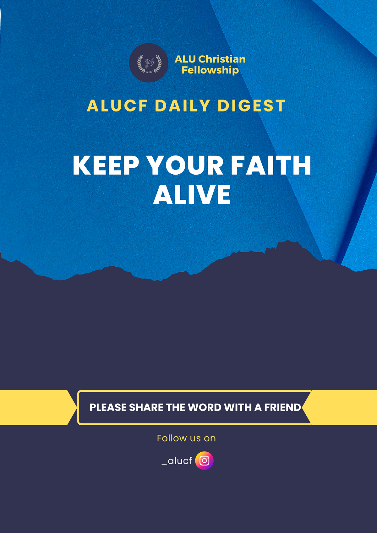 KEEP YOUR FAITH ALIVE. Good Morning family, | by ALU Christian ...