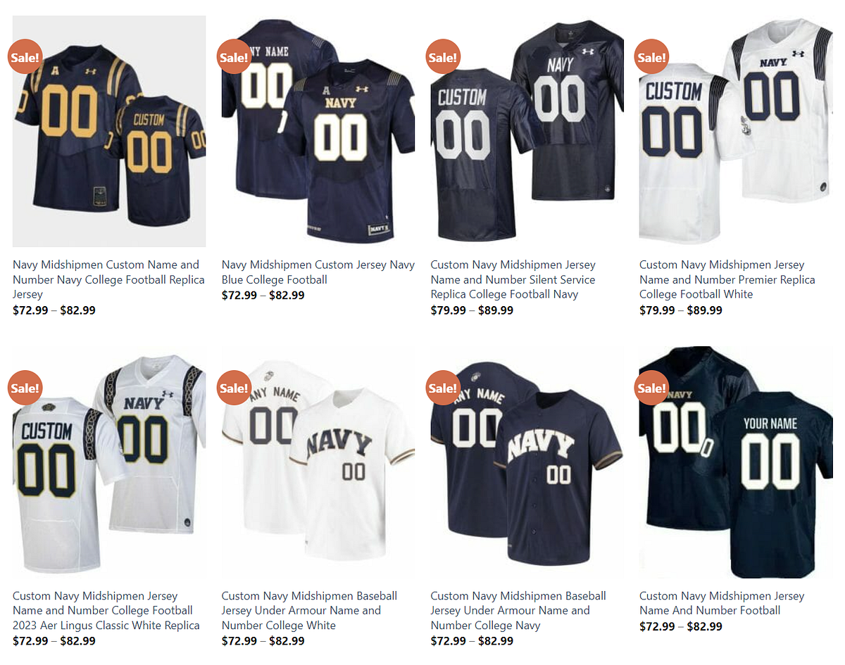 Show Your Navy Pride with a Custom Navy Midshipmen Jersey | by ...