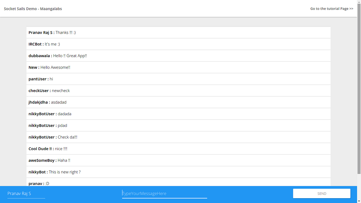 Socket In Sails With Angular — A Demo Chat Application With Sails And Angular By Pranav Raj S