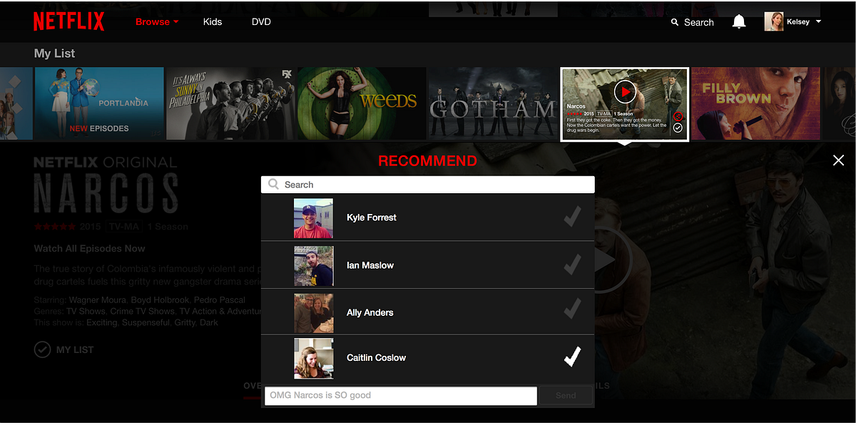 Netflix (& Recommend). Designing a social function for those… | by ...