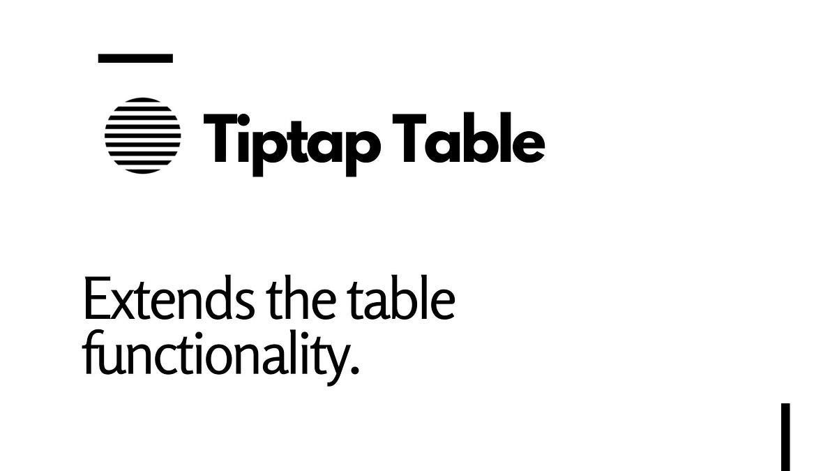 Tiptap Table duplicate row or column | by Romik Makavana | Medium Tiptap Table duplicate row or column | by Romik Makavana | Medium