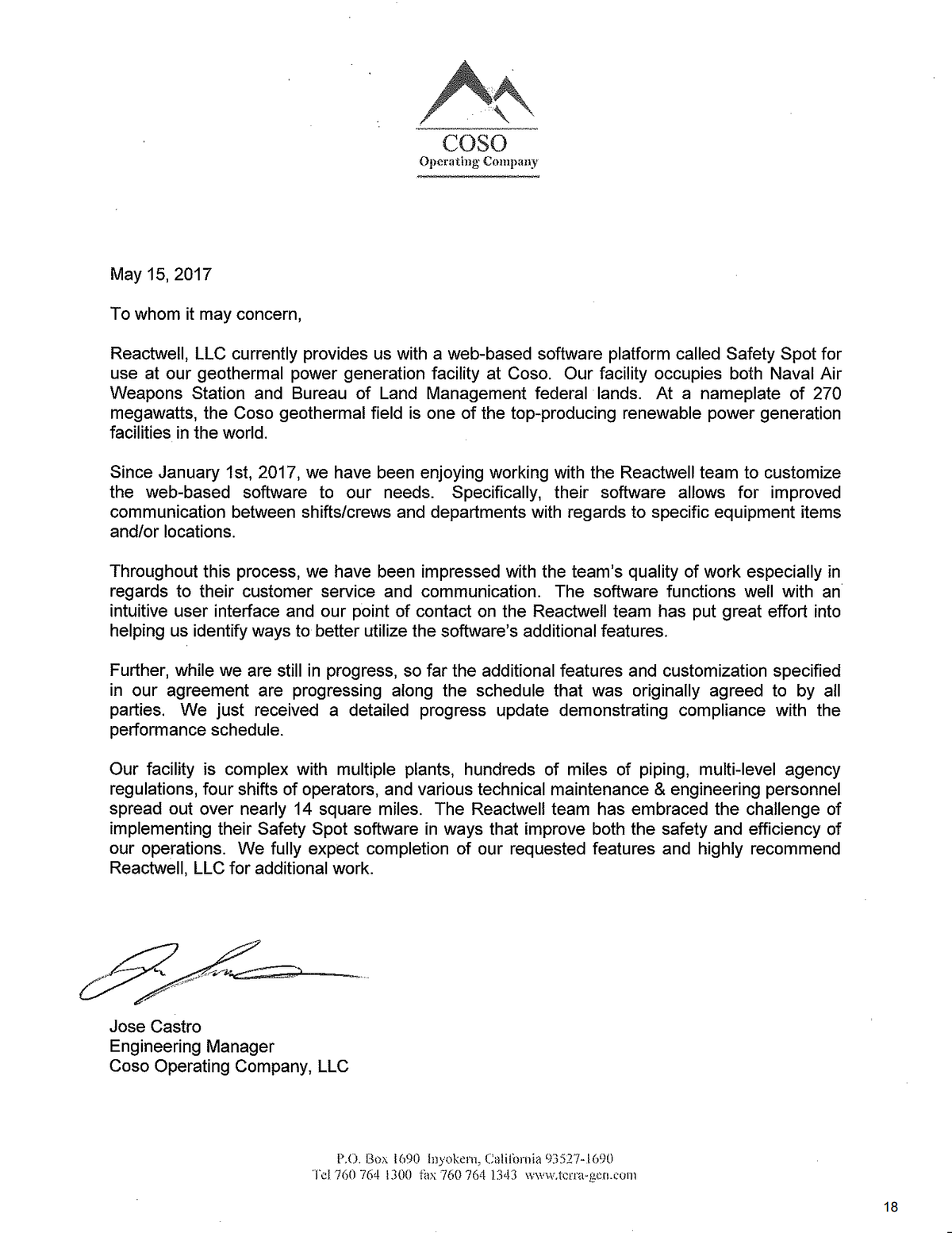 COSO Operating Company supports Safety Spot, Inc. | by Safety Spot, Inc ...