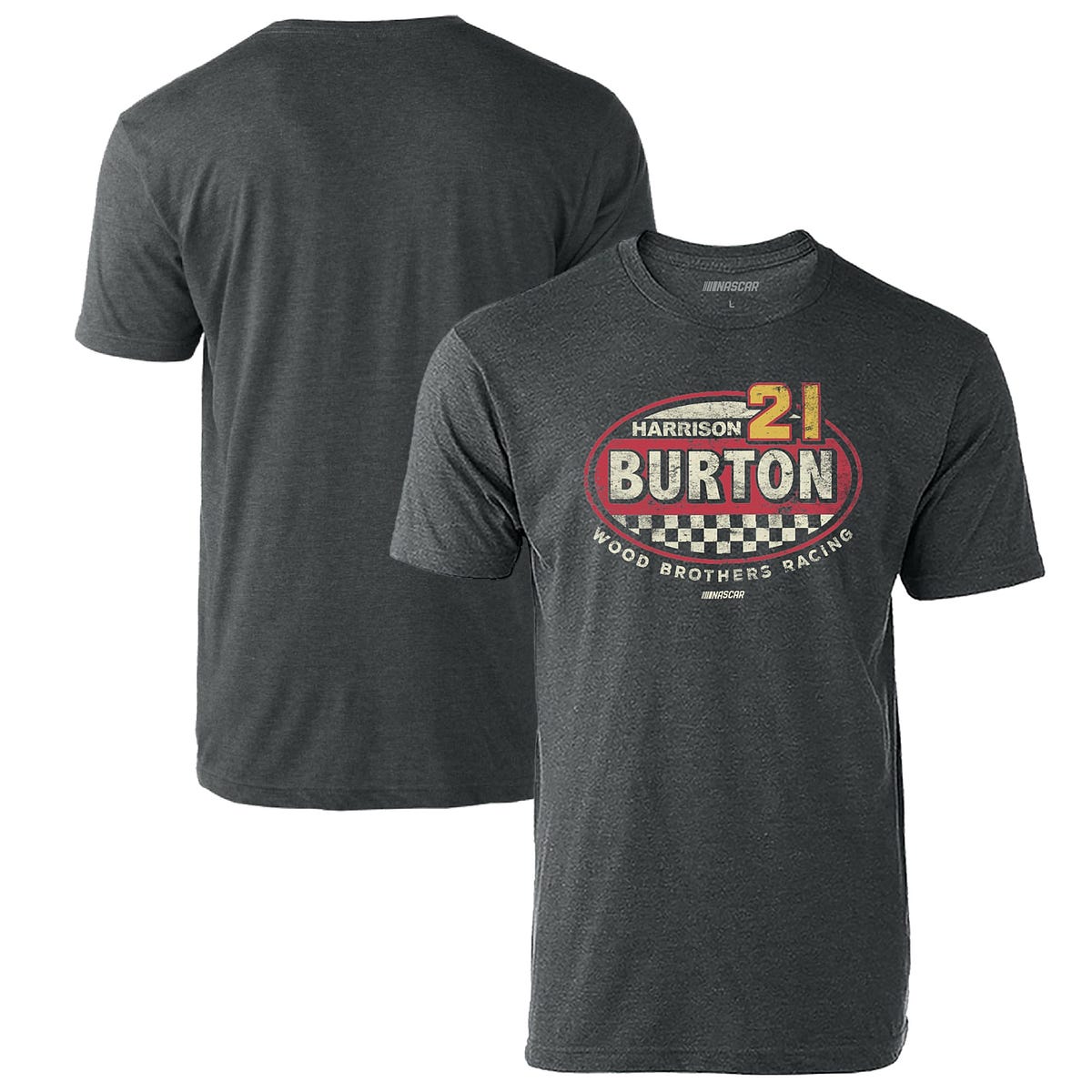 Nascar Harrison Burton Checkered Flag Heathered Charcoal Vintage Rookie ...