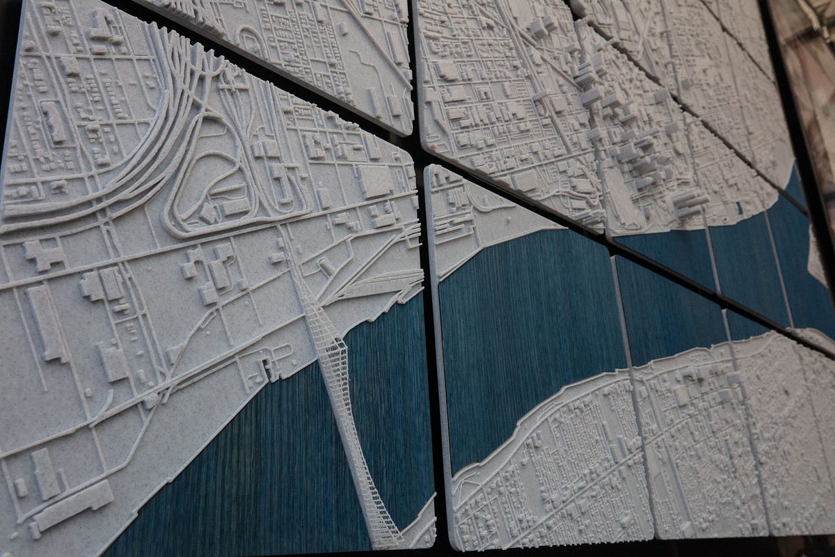 Buy The Best 3D Map of Detroit | Map Artist - Cat George - Medium