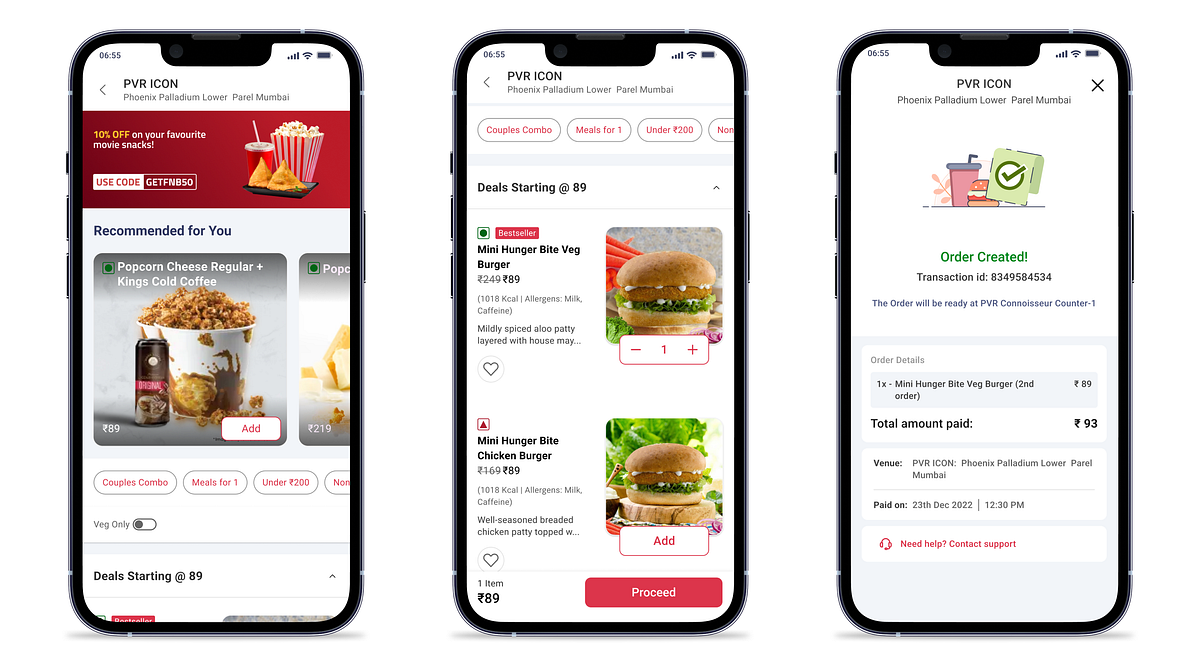 How I improved Food ordering flow for a Movie Booking App | by VINOOP ...