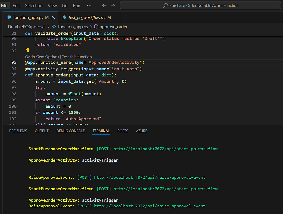 Azure Durable Functions in Action: Automating Purchase Order Approval Workflows (Part 2) | by ...