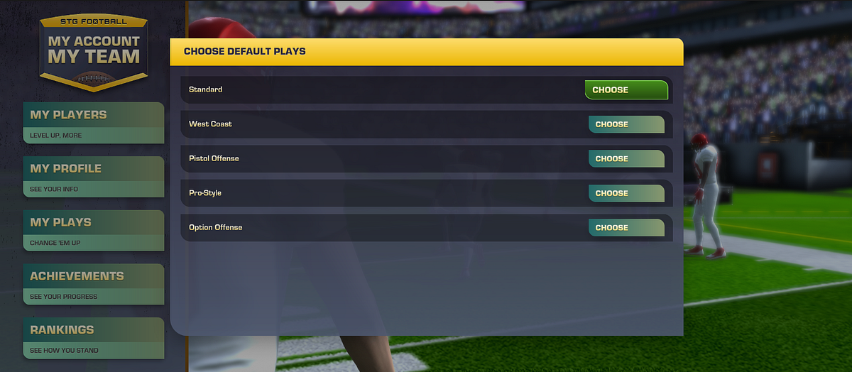 Major Update #2 Sneak Peek: Playbook Selection | by STG Football | Medium