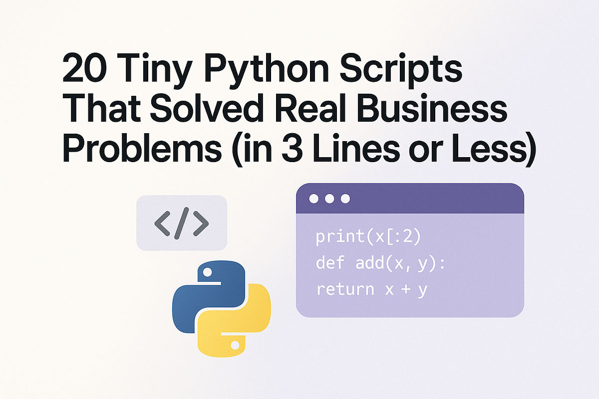 🐍 20 Tiny Python Scripts That Solved Real Business Problems -One Step Automation | by Mystic ...