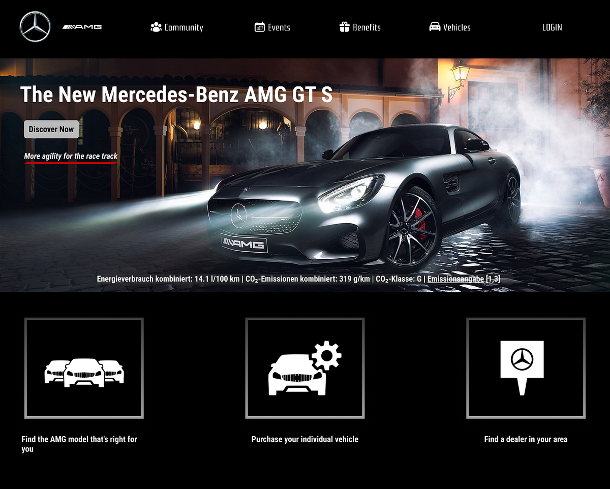 Re Design of Mercedes Benz AMG Website | by Job Suhas B | Medium