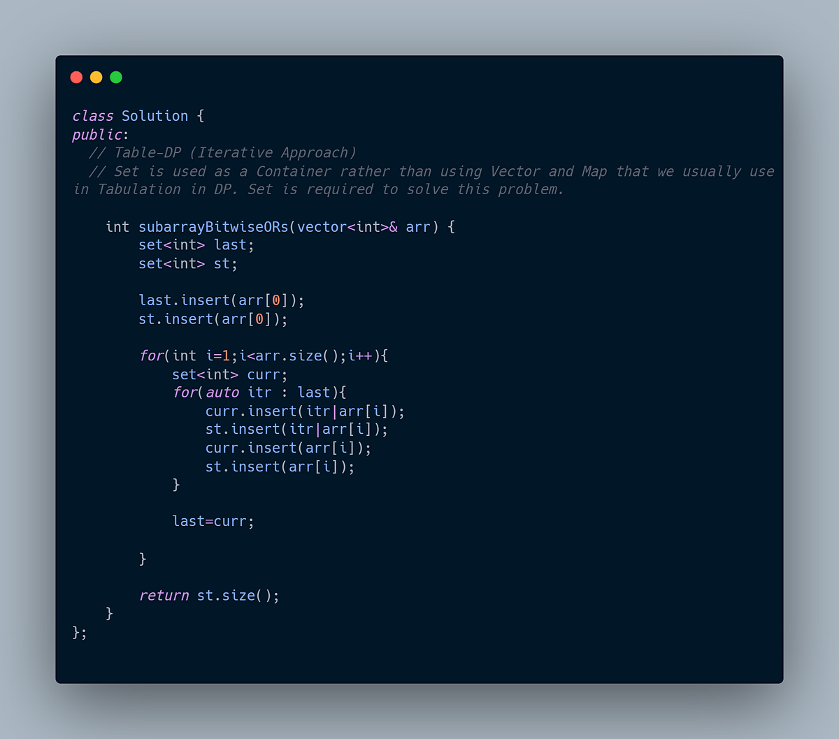 DP-14 : “ Bitwise ORs of Subarrays ” | by Yash Gaherwar | Medium