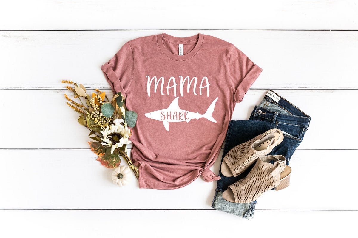 Mama Shark, Mama Shark Shirt, Cute Mama Shark T-Shirt, Mom Shirt, New ...