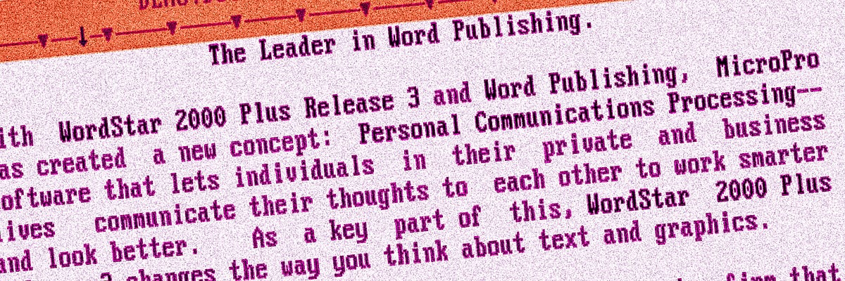 From the archive: WordStar 2000 Plus reviews | by Mansfield-Devine ...