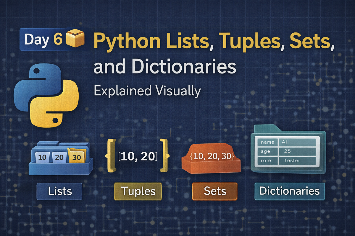 Day 6️⃣ - 📦 Python Lists, Tuples, Sets, and Dictionaries — Explained Visually | by Shahnawaz ...