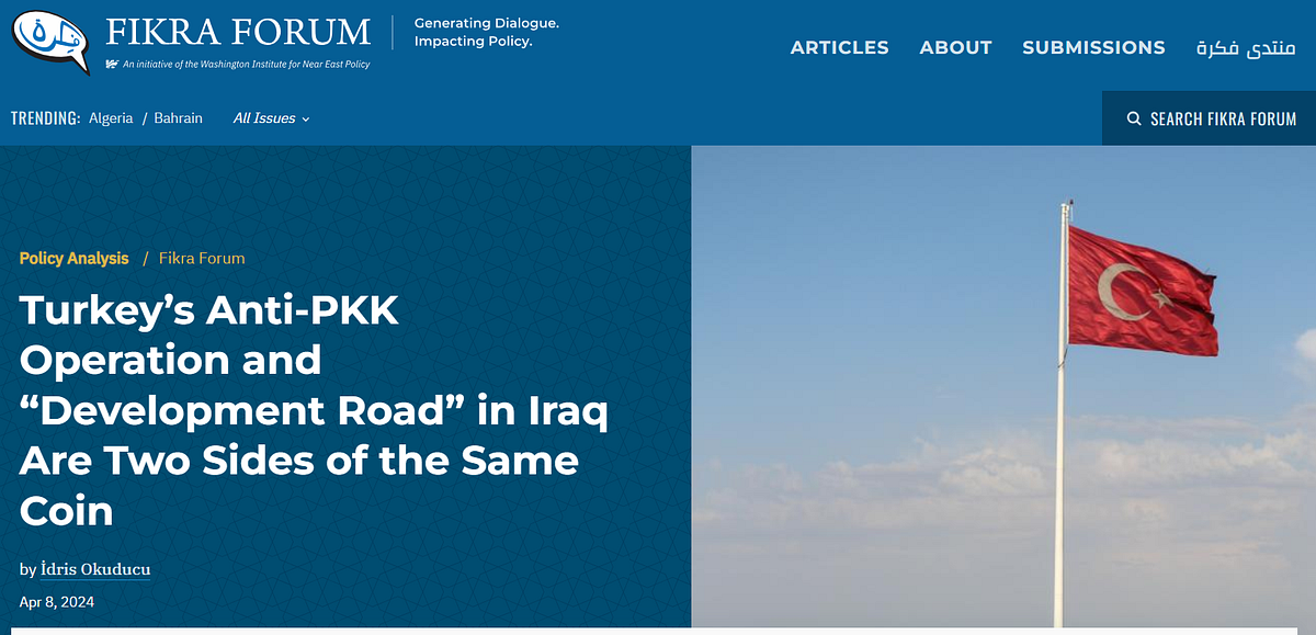 Turkey’s Dual Strategy: Anti-PKK Operation and Development Road in Iraq ...