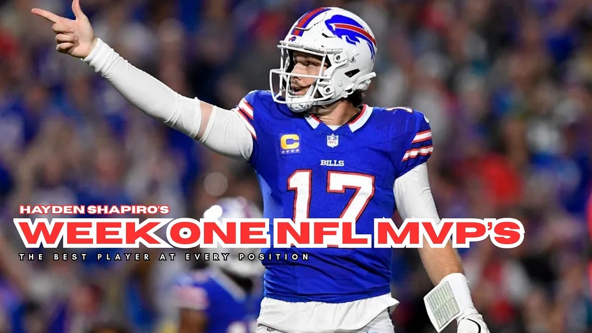 NFL Week One MVPs at Every Position | by Hayden Ray Shapiro | Medium