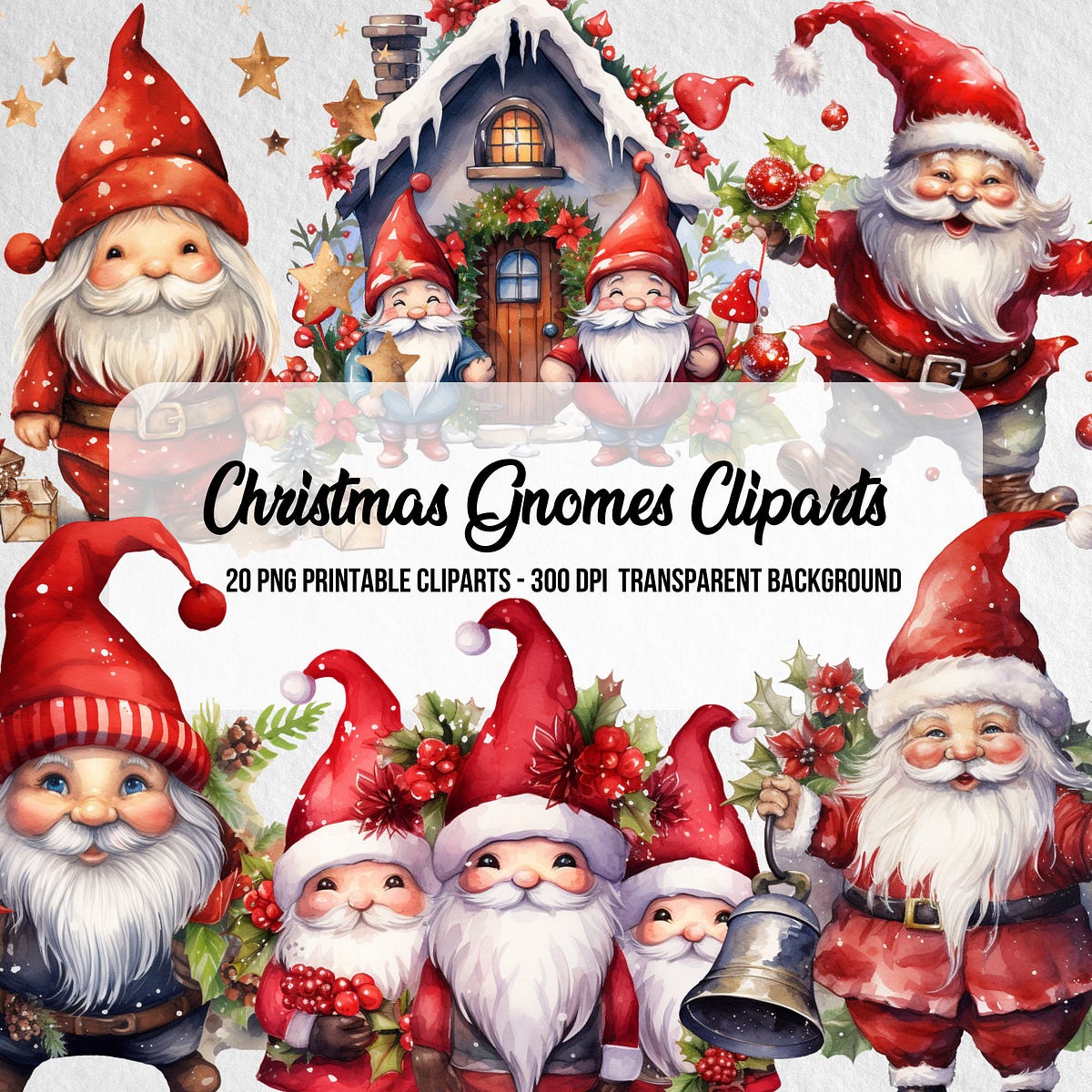 Christmas Gnomes Cliparts,PNG Christmas,Digital Prints,PNG Gnomes,Xmas ...