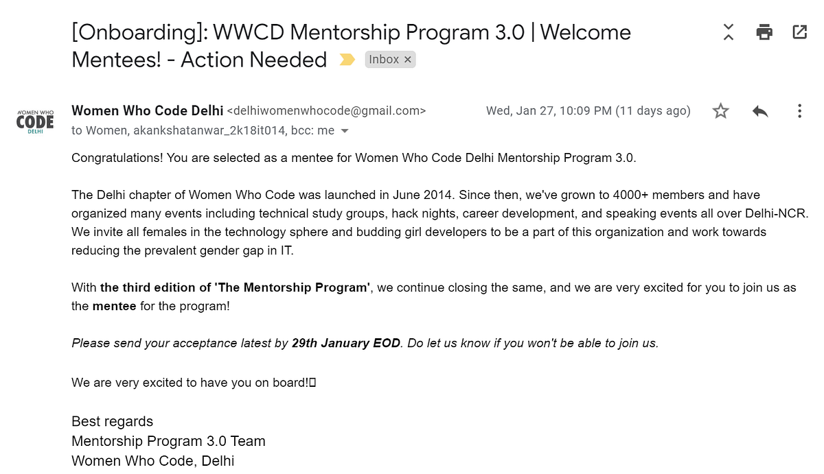 Women Who Code Mentorship Program 3.0 : Week 1 | by Aditi Gupta | Medium