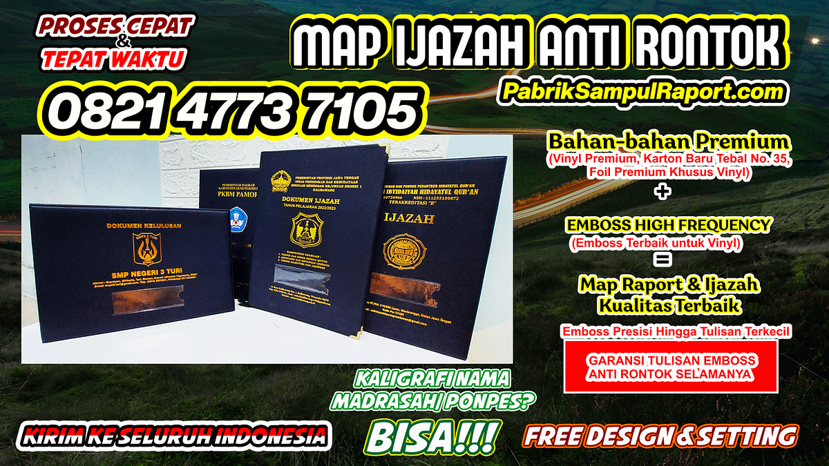 0821–4773–7105 Produksi Map Raport Sampul Ijazah di Banggai | by ...