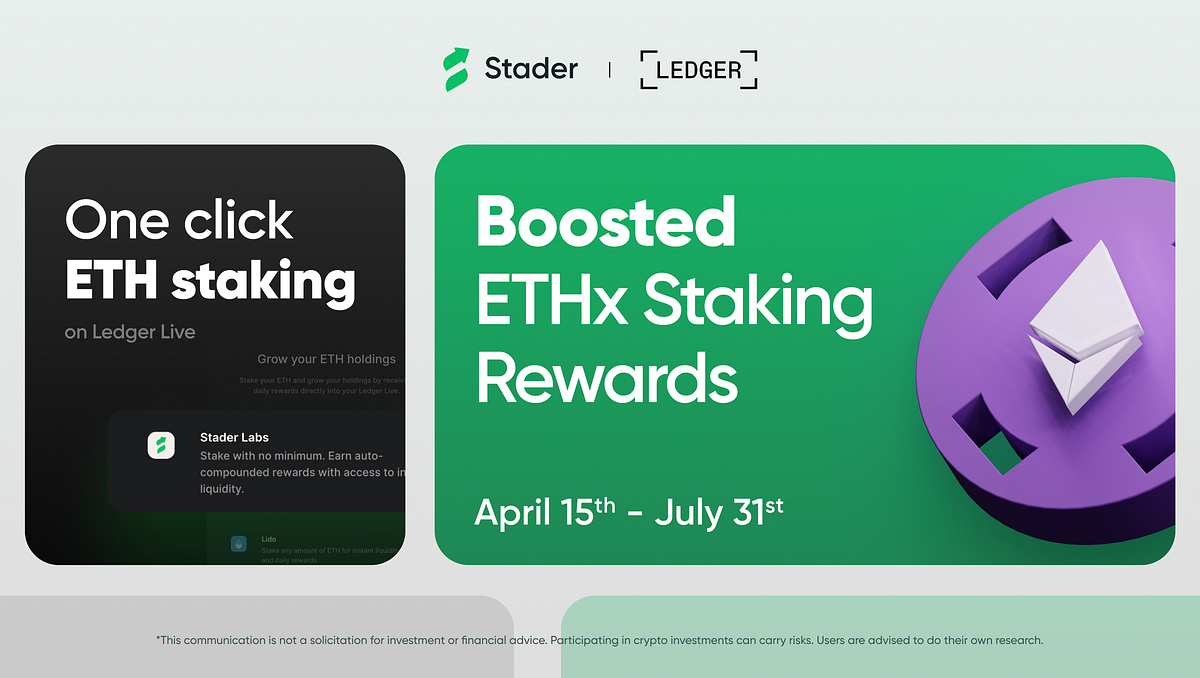 One-Click ETH Staking on Ledger Live with Stader | by Stader Labs | Medium