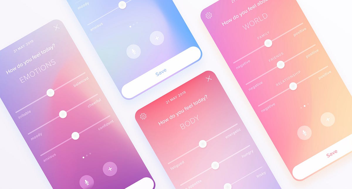 Case Study: Mood tracking app — main screen redesign | by Lena ...