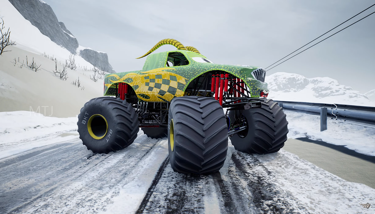 Monster Jam INSANE Racing, Freestyle and High Speed Jumps on Snow Track ...